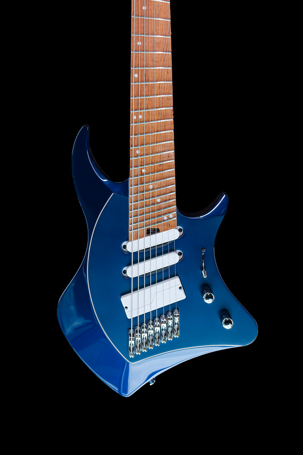 ĒMI 8 // MASTER SERIES // DJENTIAN BLUE (Korina Neck) - Abasi Concepts LLC